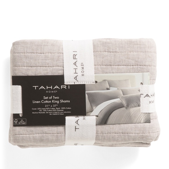 Tahari | Bedding | Last Piece Tahari Home 2pk Linen Blend Shams | Poshmark